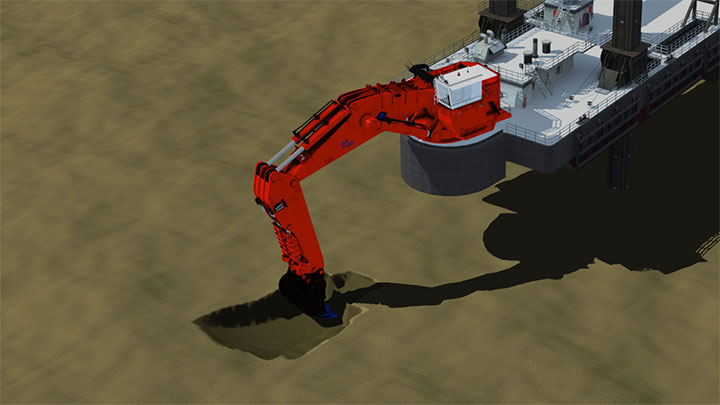 Backhoe dredging simulation - Tree-C