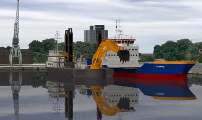 Backhoe dredging simulation - Tree-C